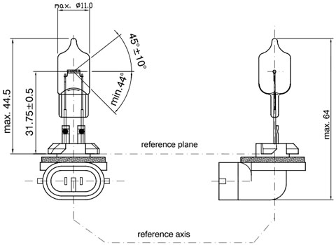 894 12V 37.5W 37W 75CP Headlight Light Bulb Replacement Lamp